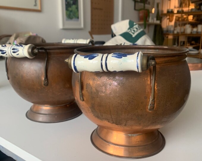 Copper Pot With Ceramic Handles - Etsy