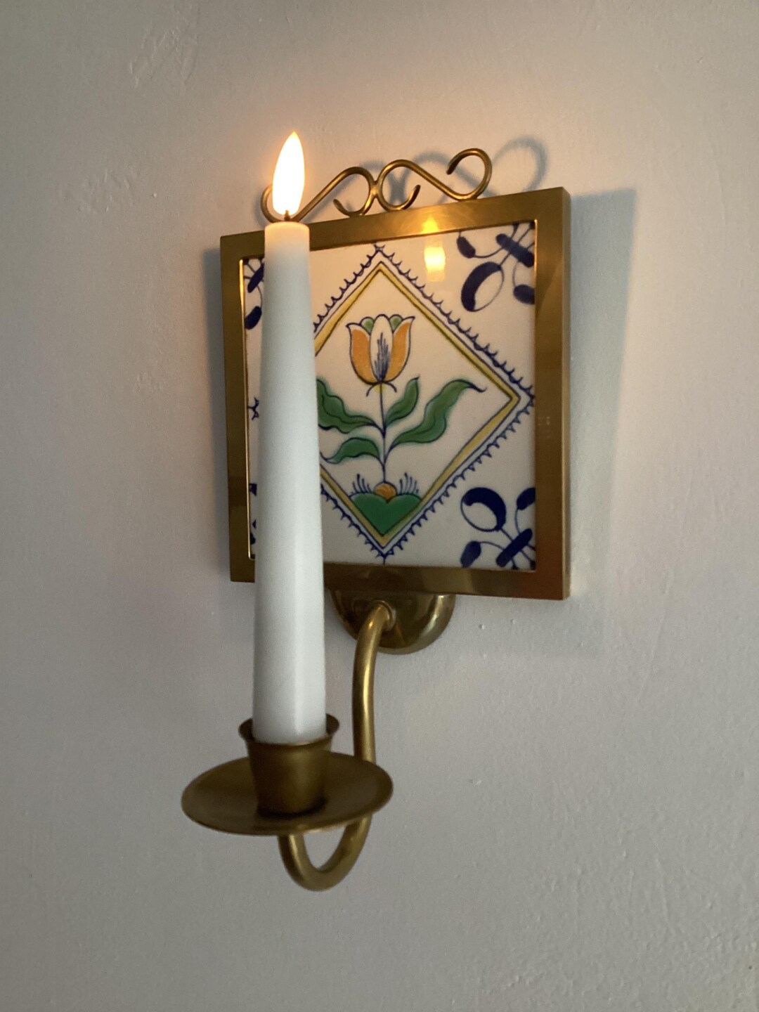 Antique Style 17th Century Candle Holder Ceramic Candle Holder Wall ...