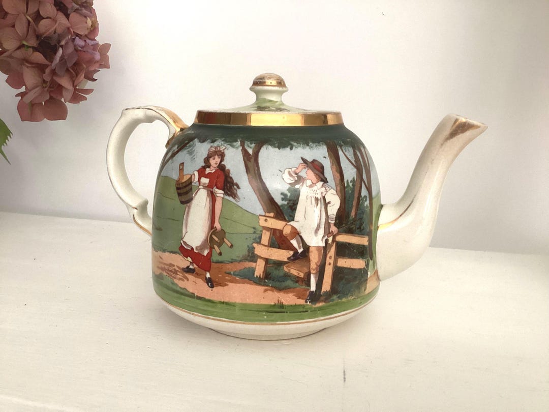 Porcelain Antique Novelty Tea Pot, Vintage Tea Pot, Collectors Tea Pot ...