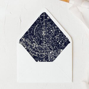 Celestial Envelope Liners, 9 Sizes, Constellation Map, Outer Space ...