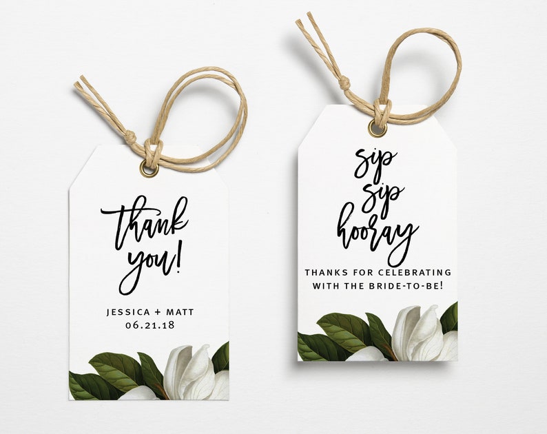 Thank You Tag Template Wedding Thank You Tags Gift Tags - Etsy