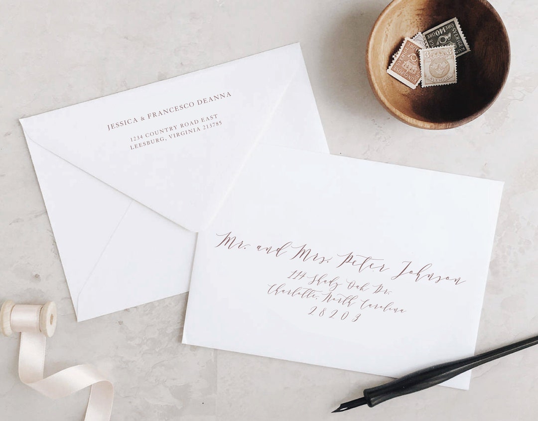 Printable Wedding Envelope Template, Printable Address Envelope, DIY ...