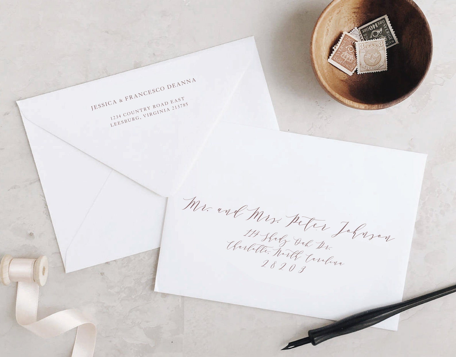 Printable Wedding Envelope Template, Printable Address Envelope, DIY ...