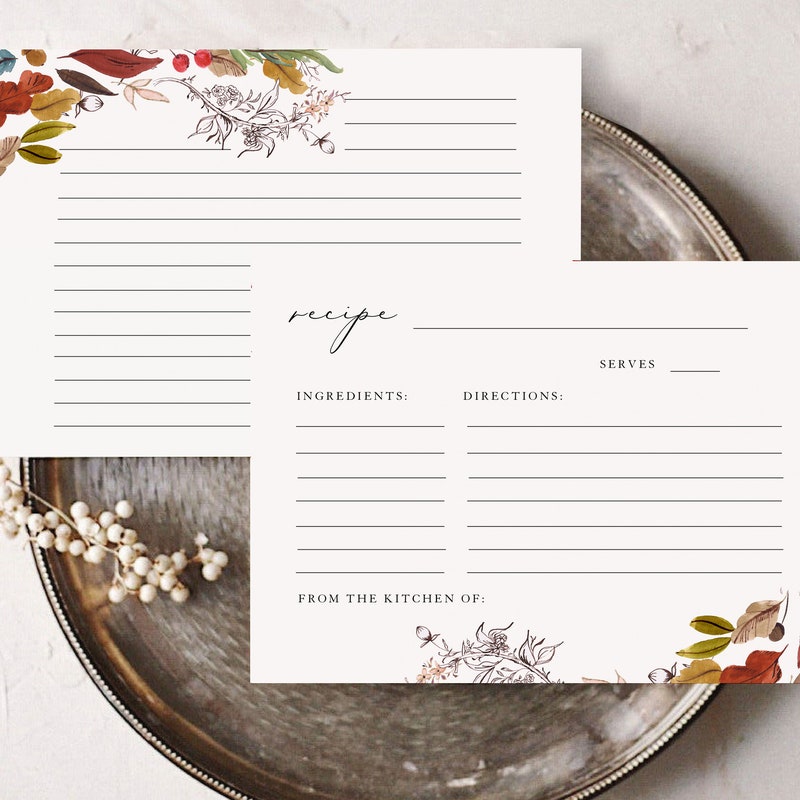 Rustic Recipe Cards - Etsy