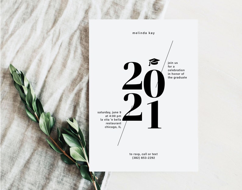 Graduation Party Invitation Template Senior Graduation - Etsy