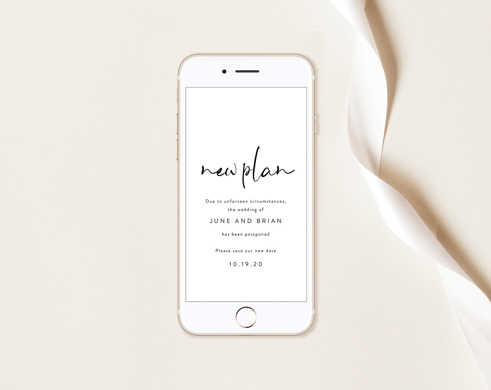 Postponement Announcement Template Change of Plans New | Etsy