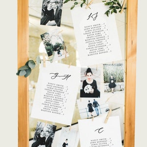 Alphabetical Seating Chart Template, Hangable Seating Table Assignments ...