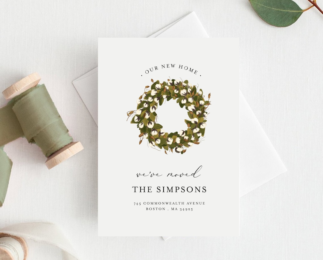 New Home Announcement Postcard, Moving Announcement Cards, New Address ...