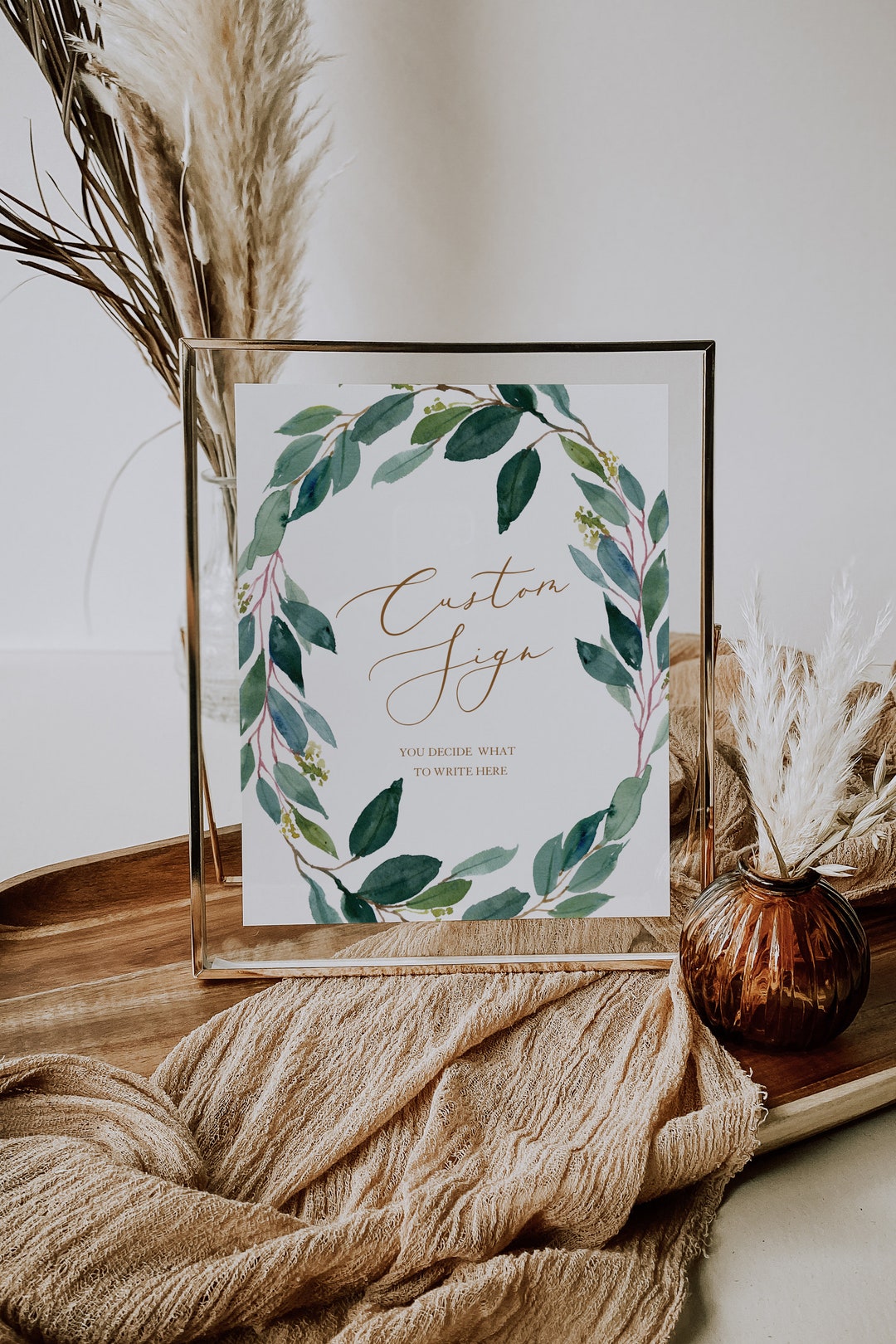 Self-editing Wedding Sign Template INSTANT DOWNLOAD Create Unlimited ...