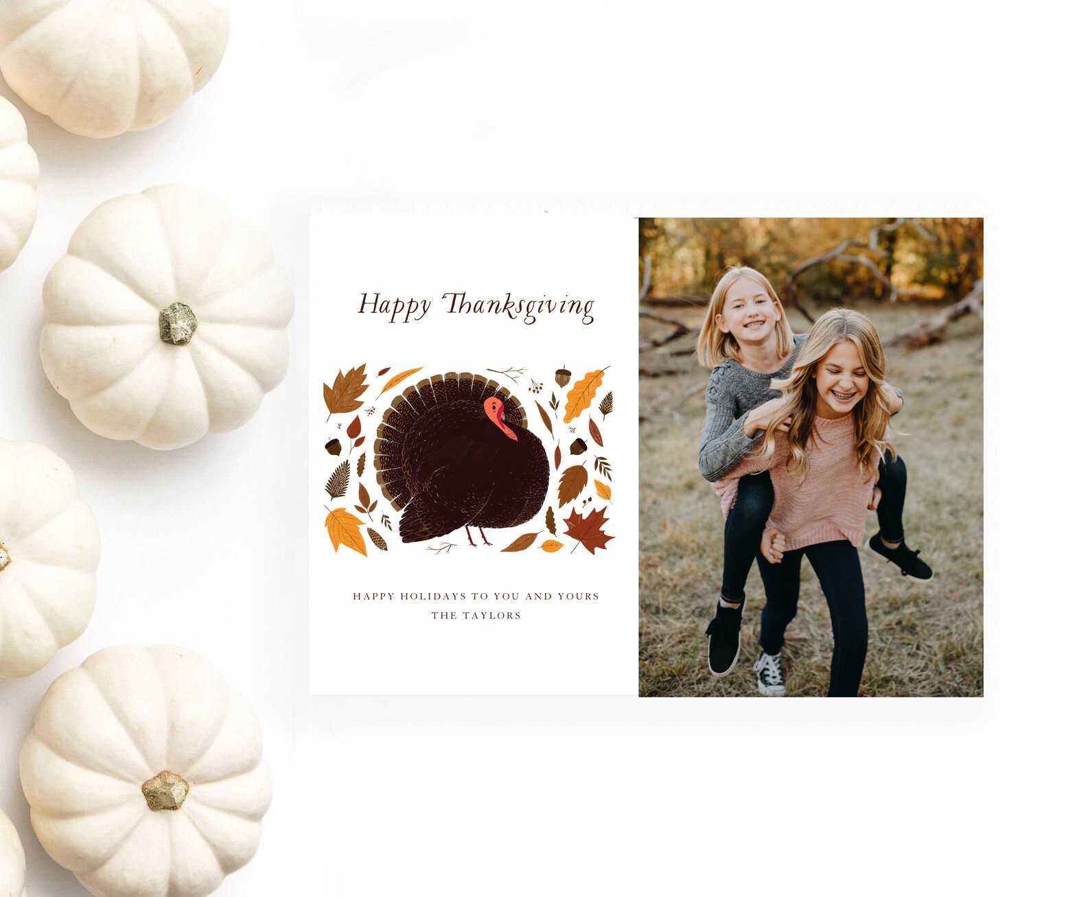 Printable Thanksgiving Card with Photo Add Own Photo | Etsy