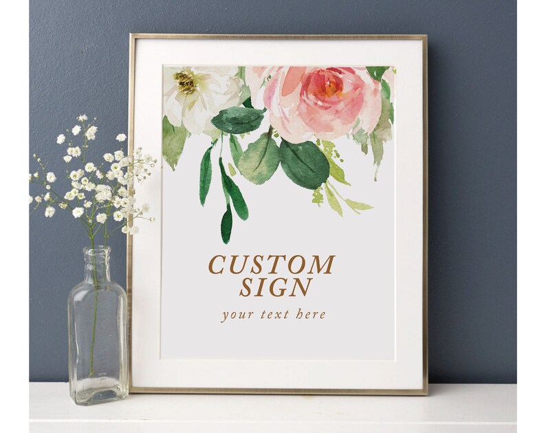 Floral Editable Sign Instant Download Editable Printable | Etsy