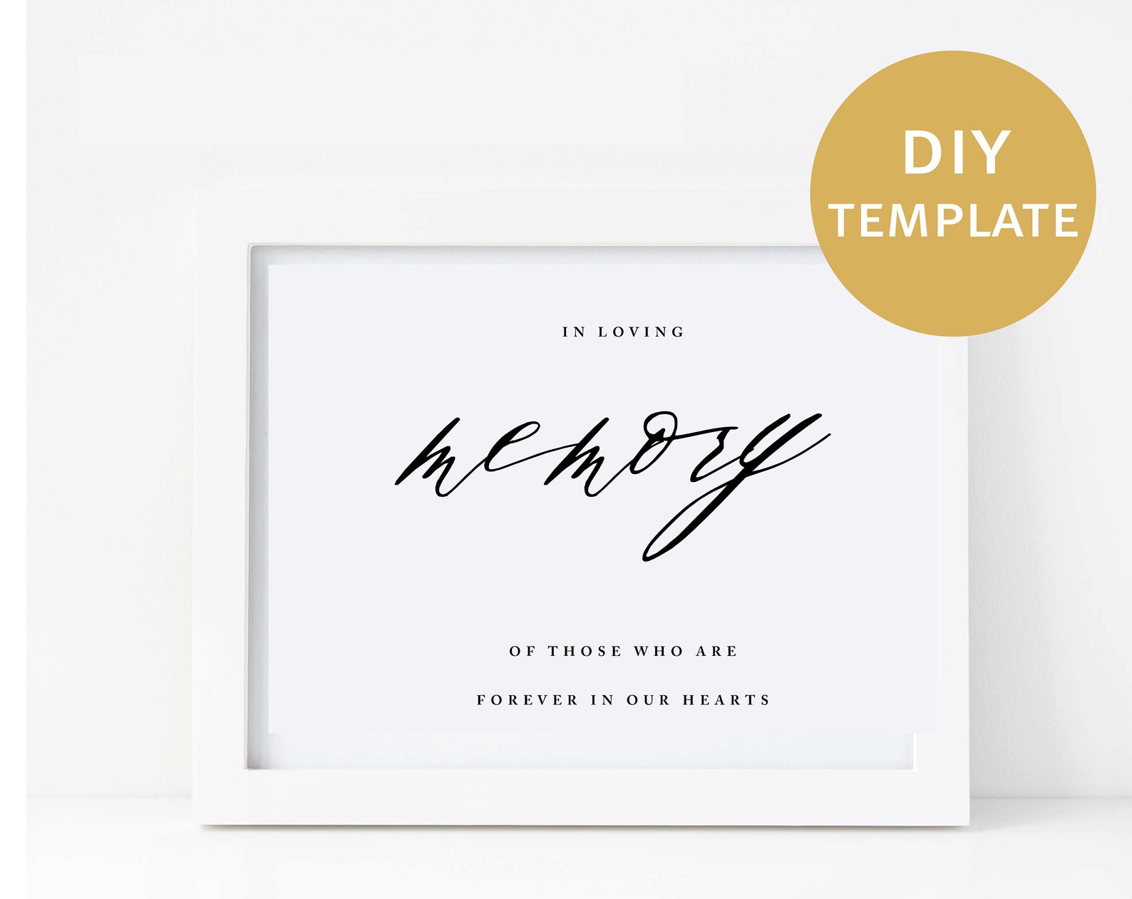 In Loving Memory Sign Template Printable in Memory Sign - Etsy