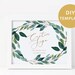 Horizontal Leafy Wreath Sign Greenery Custom Sign Your Text - Etsy