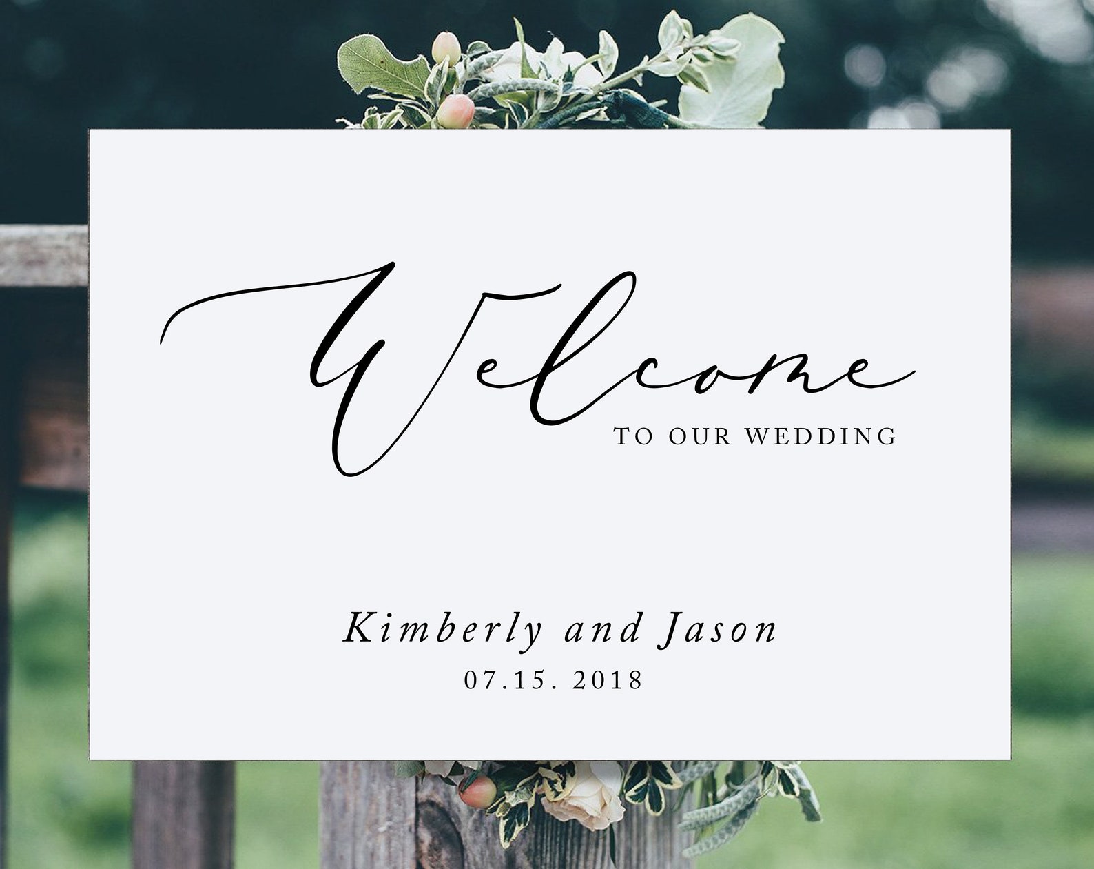 Horizontal Welcome Sign Template Wedding Welcome Poster | Etsy