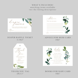 Baby Shower Insert Cards Printable Enclosure Card Set Books - Etsy