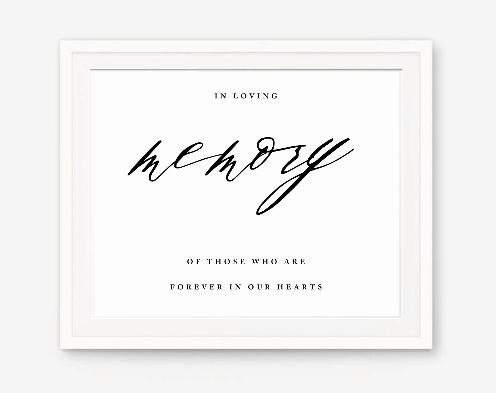 In Loving Memory Sign Template Printable in Memory Sign - Etsy