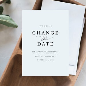 INSTANT DOWNLOAD Change the Date Card, Change the Date Card, Change Our ...