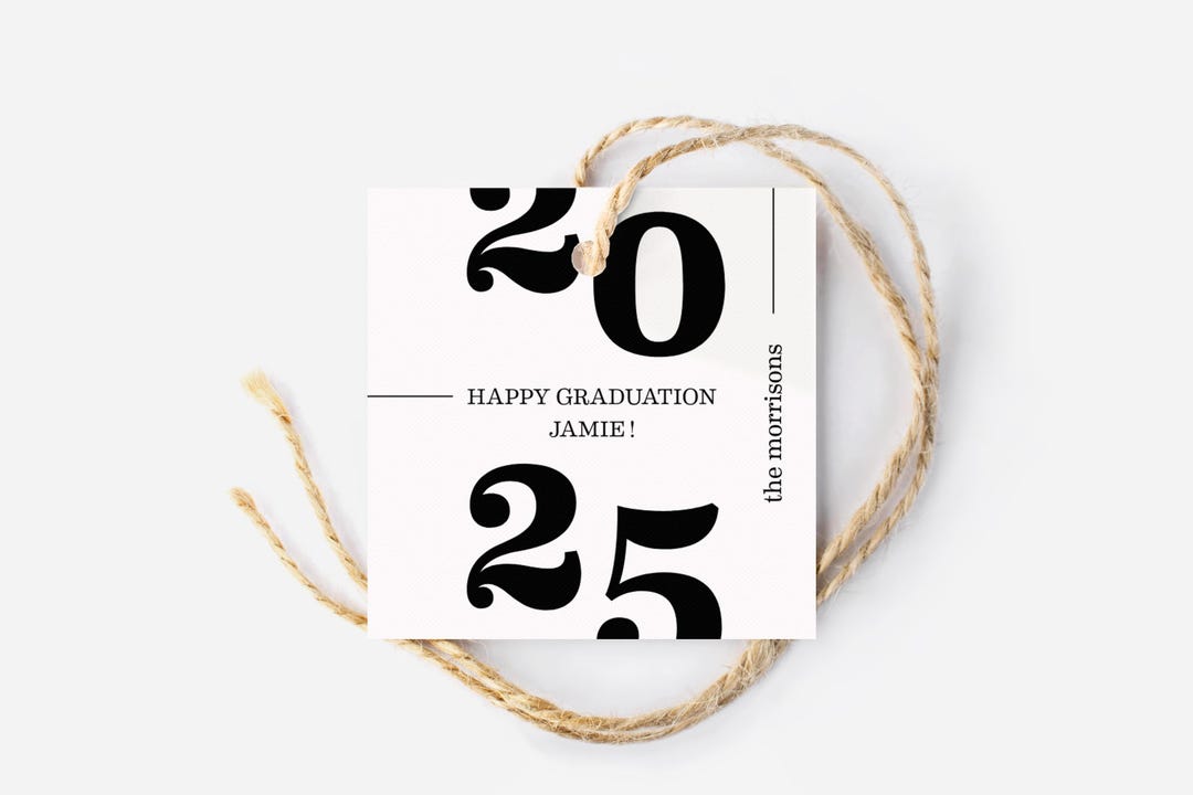 Personalized Happy Graduation Gift Tags, Graduation Gift Tag, Graduate ...