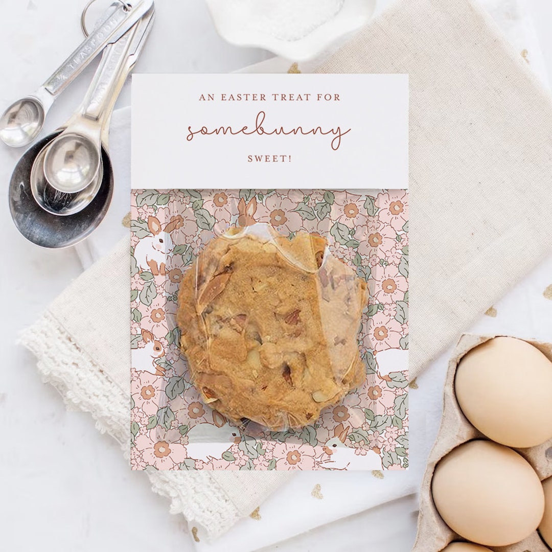 Printable Cookie Card and Topper, Mini Bag Topper, Double Sided Cookie ...