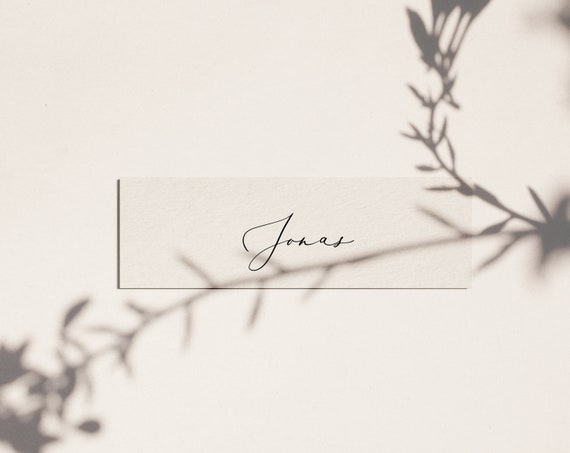 Script Place Card Template Name Card Tag Escort Cards | Etsy