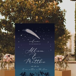 Starry Night Welcome Sign Template Instant Download DIY 100% Editable ...