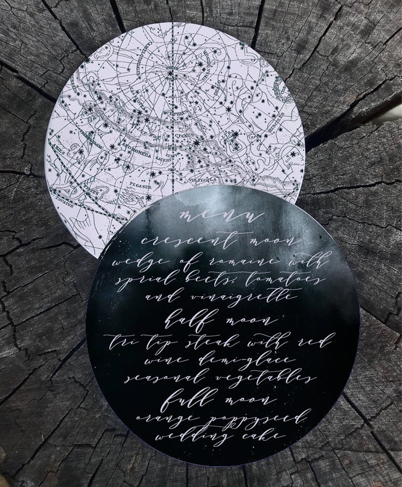 Wedding Menu Galaxy Menu Celestial Deep Space Printable - Etsy
