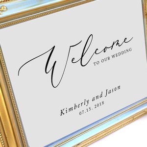 Horizontal Welcome Sign Template Wedding Welcome Poster Template ...