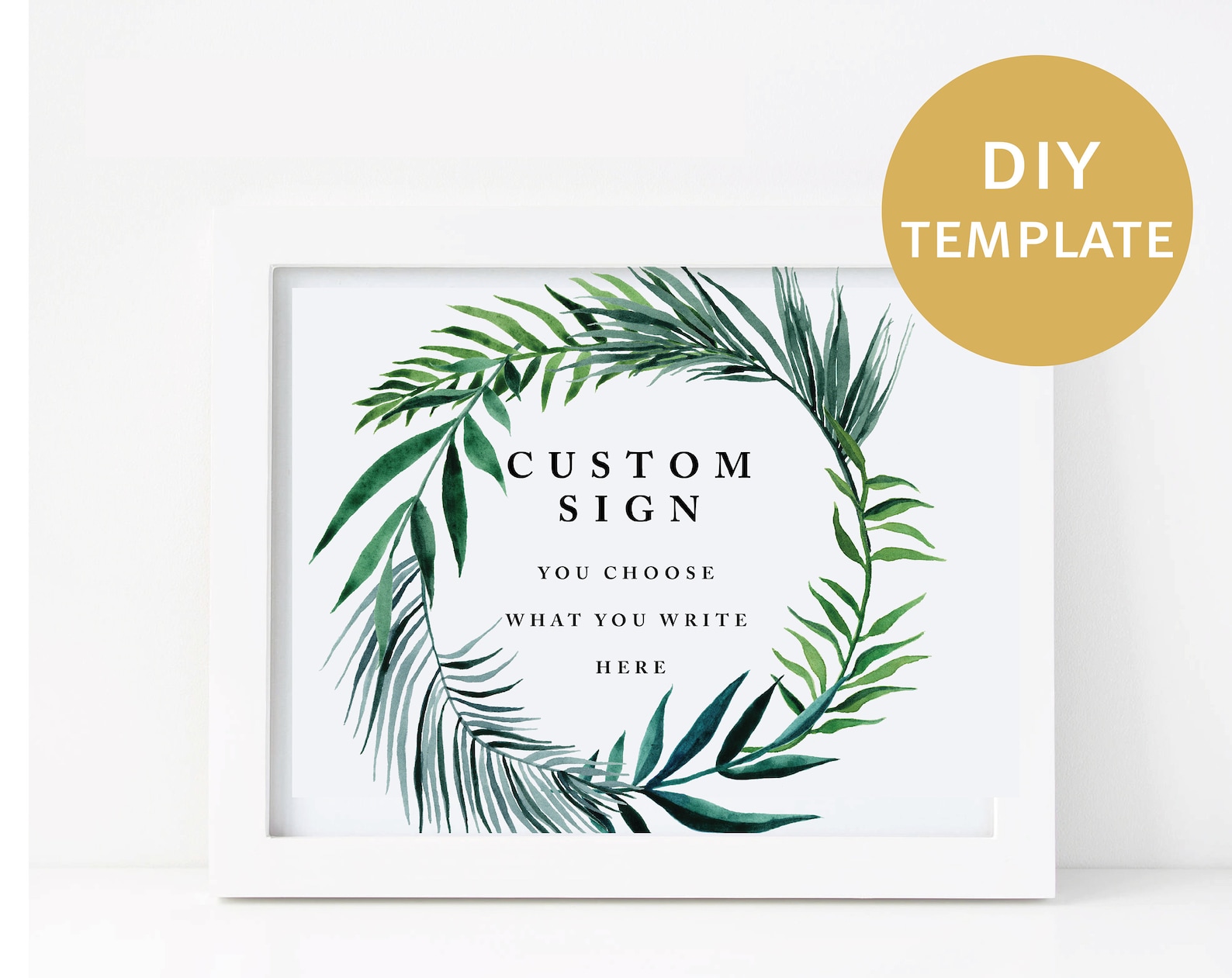 Tropical Editable Custom Text Sign Instant Download - Etsy