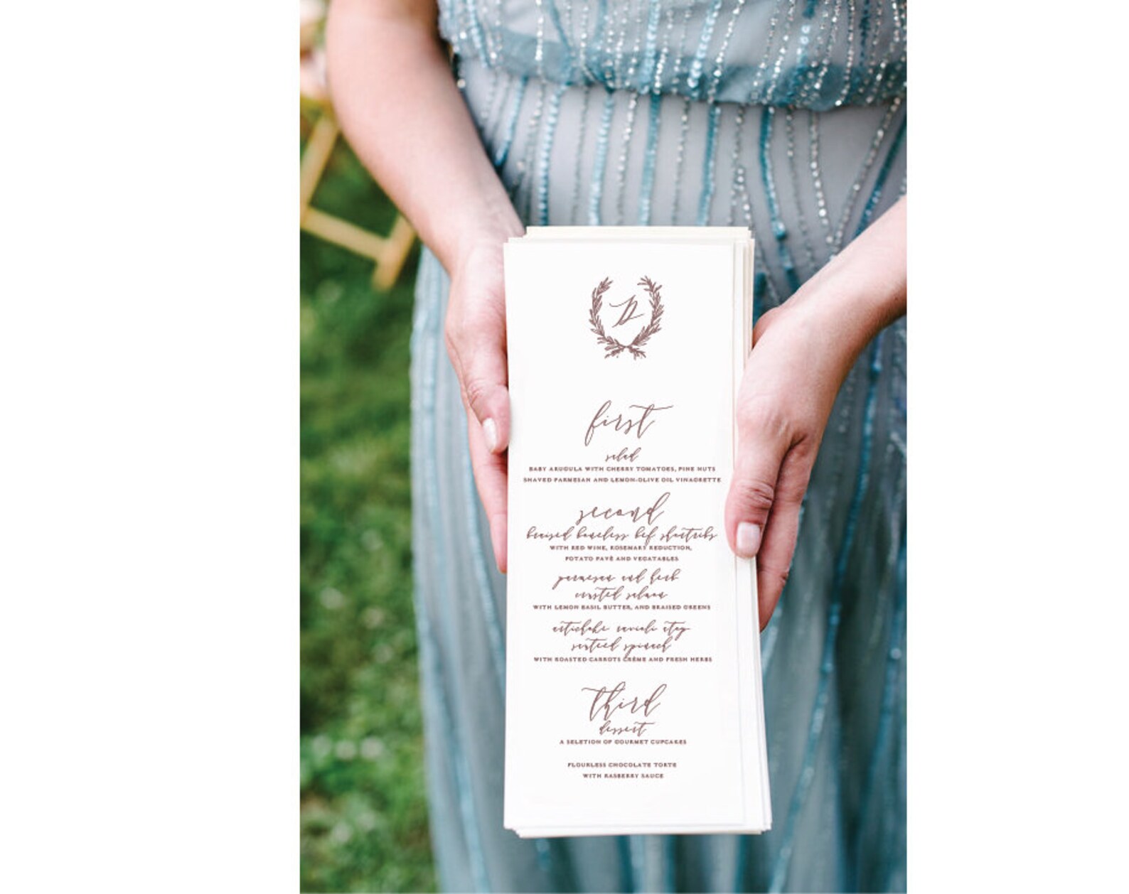 Printable Wedding Menu Template DIY Wedding Menu Wreath | Etsy