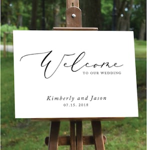 Horizontal Welcome Sign Template Wedding Welcome Poster Template ...