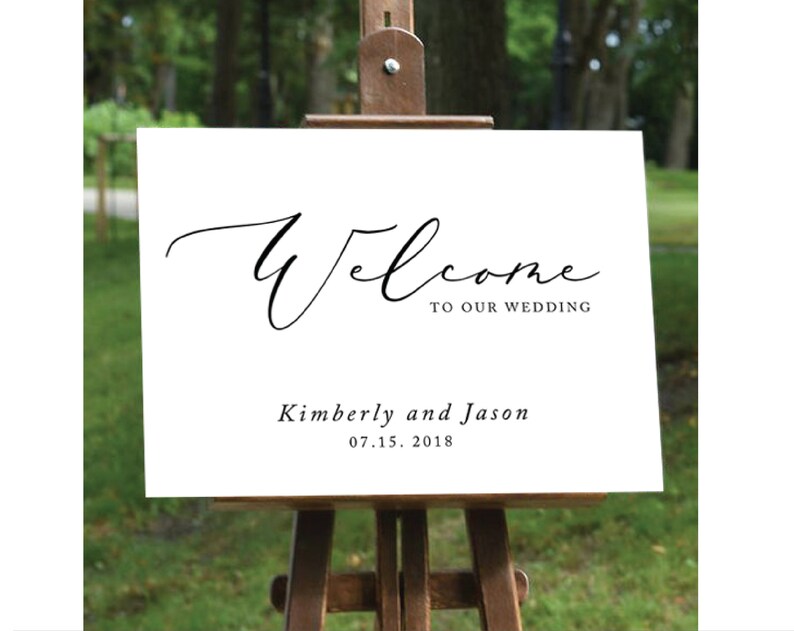 Horizontal Welcome Sign Template Wedding Welcome Poster | Etsy