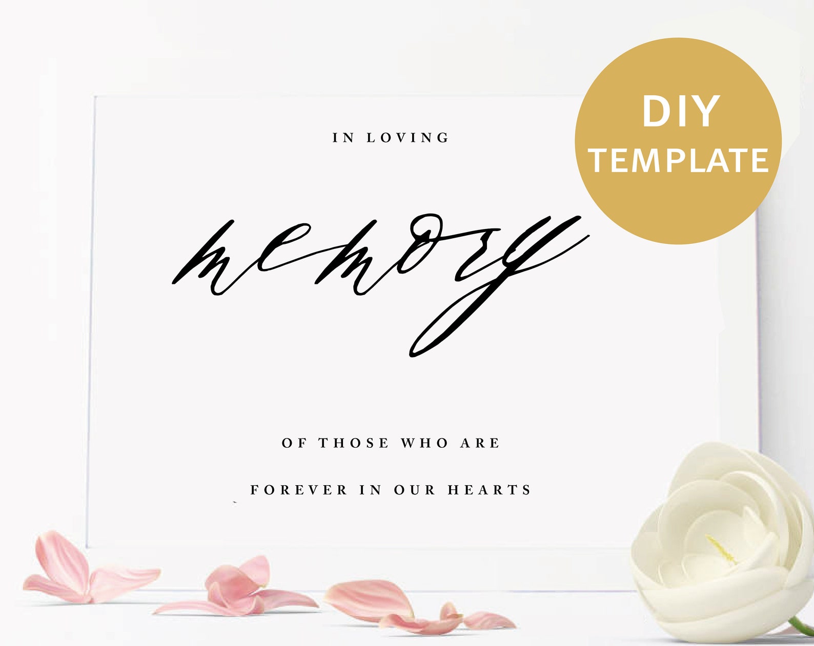 In Loving Memory Sign Template Printable in Memory Sign - Etsy