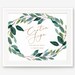 Horizontal Leafy Wreath Sign Greenery Custom Sign Your Text - Etsy