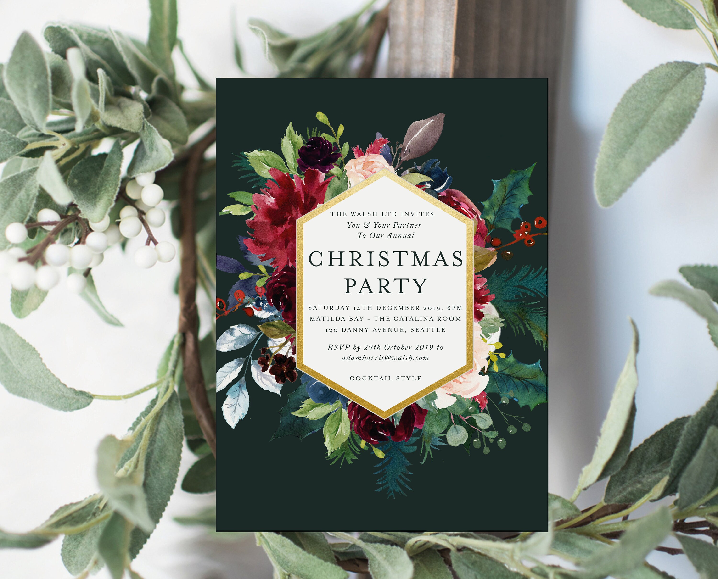 Business Holiday Invitation Business Christmas Invitation - Etsy