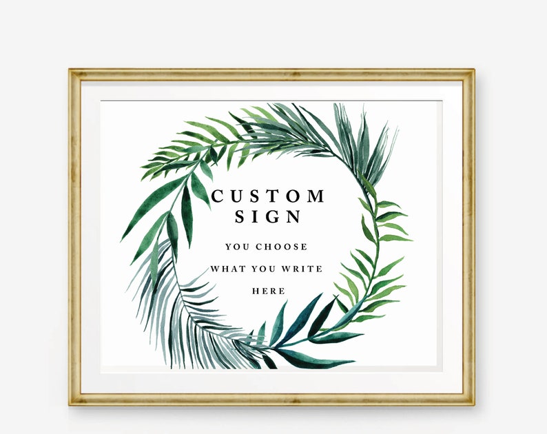 Tropical Editable Custom Text Sign Instant Download - Etsy