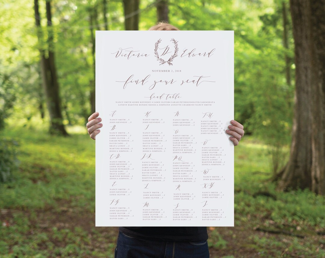 Alphabetical Seating Chart Posters, Alphabetical Seating Chart Posters ...
