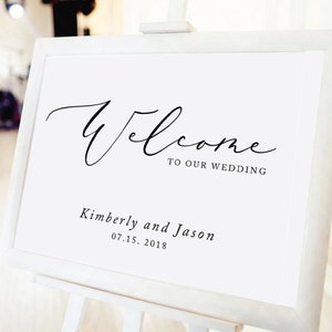 Horizontal Welcome Sign Template Wedding Welcome Poster Template ...