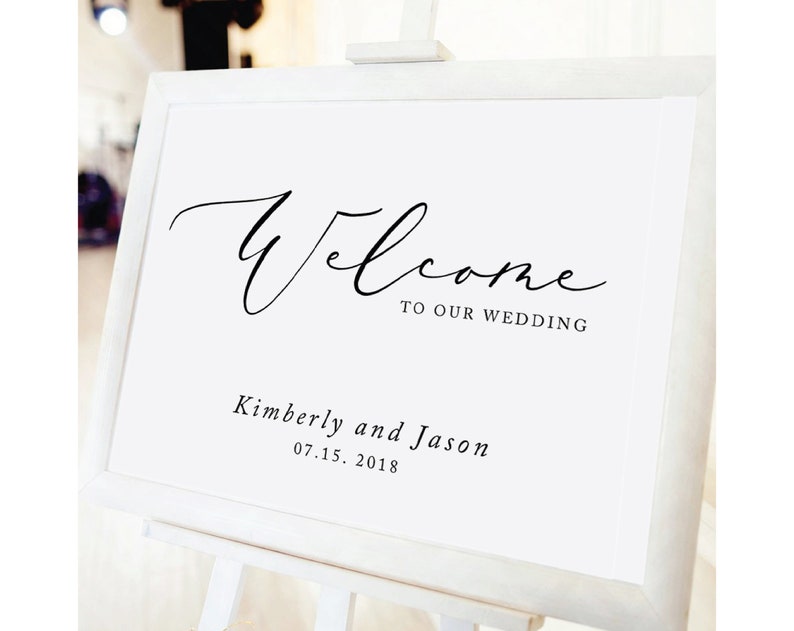 Horizontal Welcome Sign Template Wedding Welcome Poster | Etsy