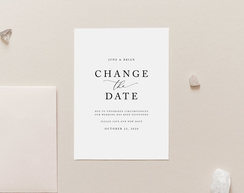 INSTANT DOWNLOAD Change the Date Card Change the Date Card - Etsy