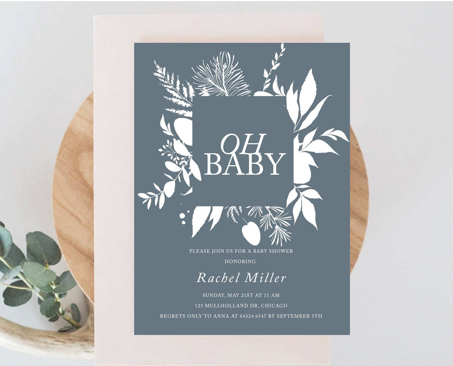 Gender Neutral Baby Shower Invitation Template Minimalist | Etsy