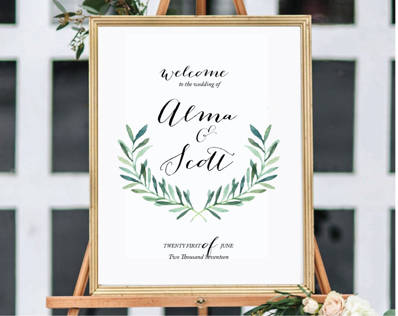 Printable Wedding Welcome Sign Customized Wedding Signage DIY - Etsy