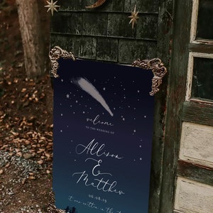 Starry Night Welcome Sign Template Instant Download DIY 100% Editable ...