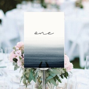Simple Table Number, Watercolor Numbers, Number Template, Table Number ...