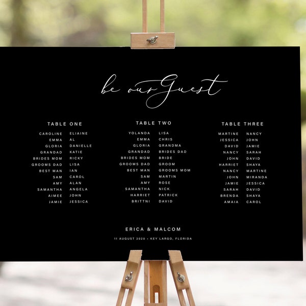 Wedding Seating Plan Long Tables Template - Etsy