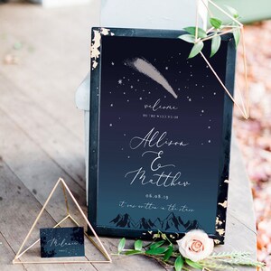 Starry Night Welcome Sign Template Instant Download DIY 100% Editable ...