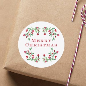 Christmas Cookie Tags, Merry Christmas & Xmas Gift Tags, Round Favor ...