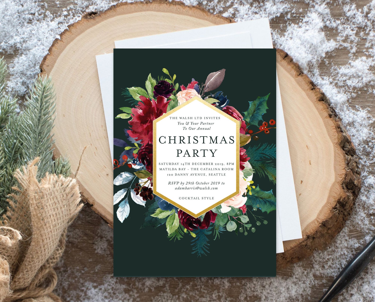 Business Holiday Invitation Business Christmas Invitation | Etsy