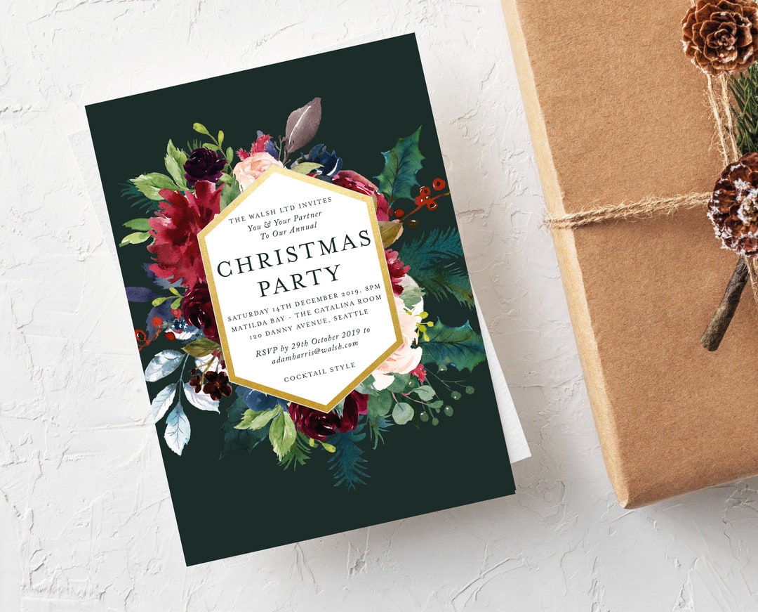 Business Holiday Invitation Business Christmas Invitation - Etsy