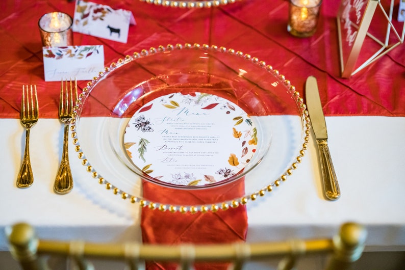 Round Menu Template Wedding Circle Menu Round Wedding Dinner | Etsy