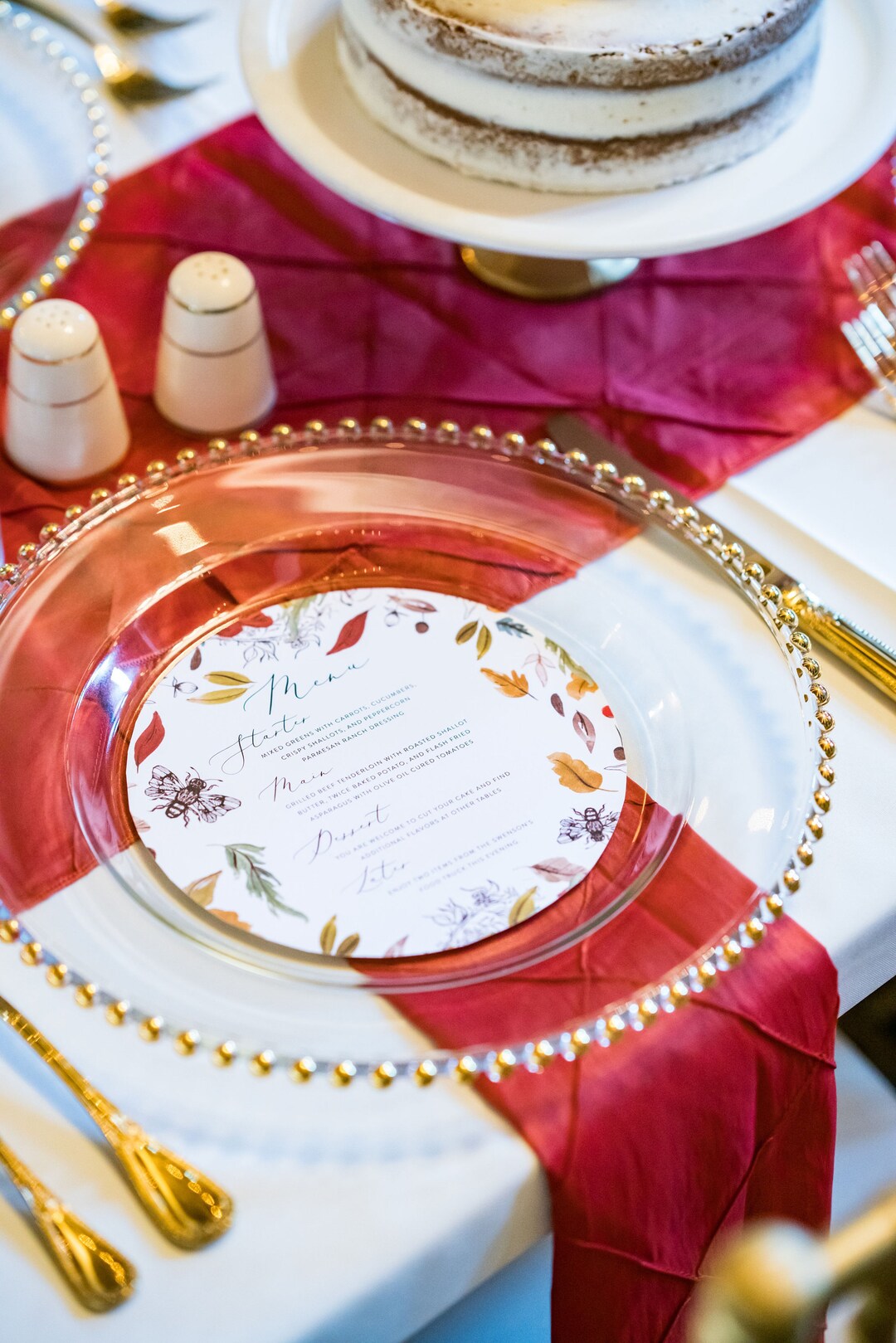 Round Menu Template, Wedding Circle Menu, Round Wedding Dinner Menu ...